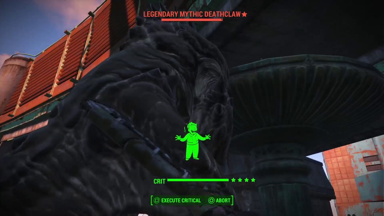 Fallout 4™ Legendary Kneecapper Ripper Vs Legendary Mythic Deathclaw