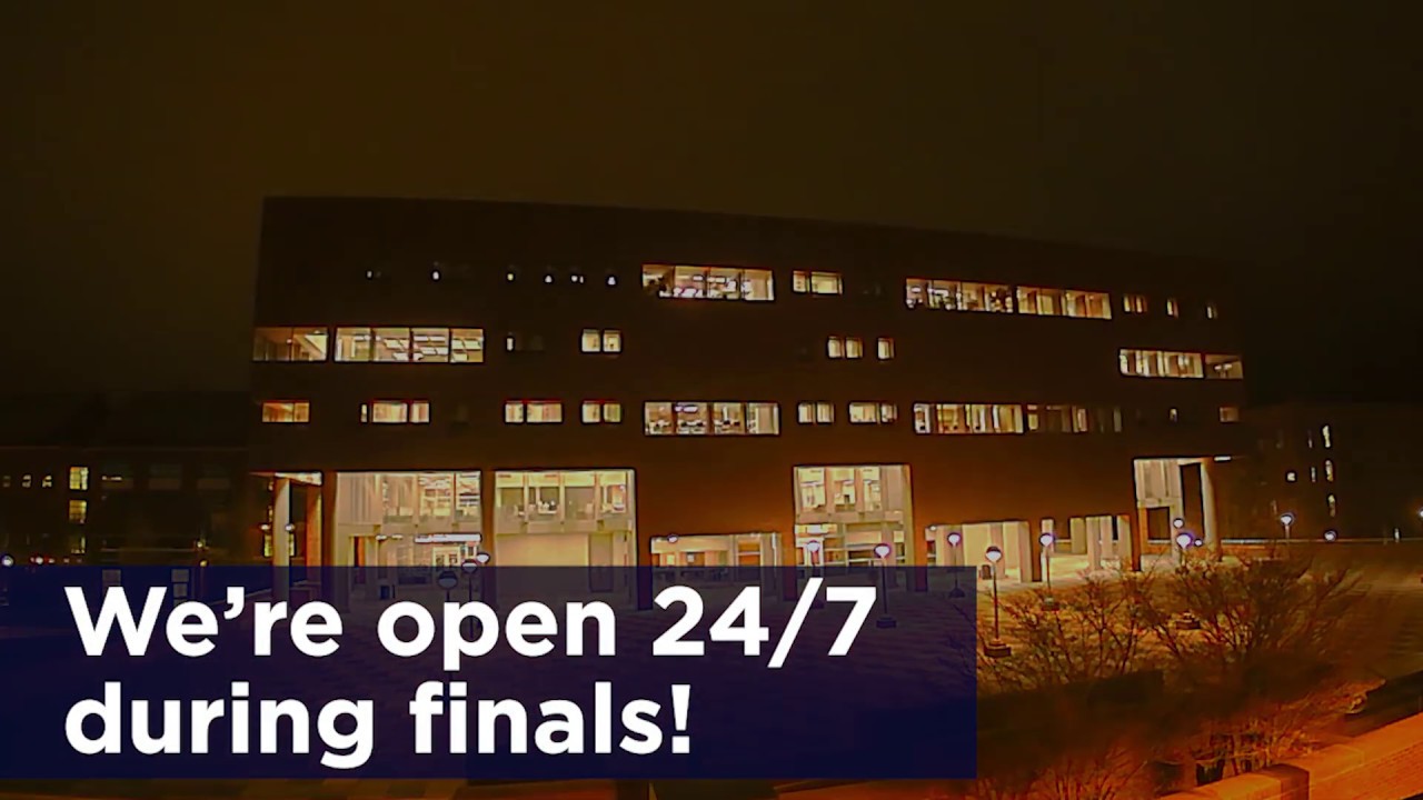 Babbidge Library Open 24/7 for Finals Week - YouTube
