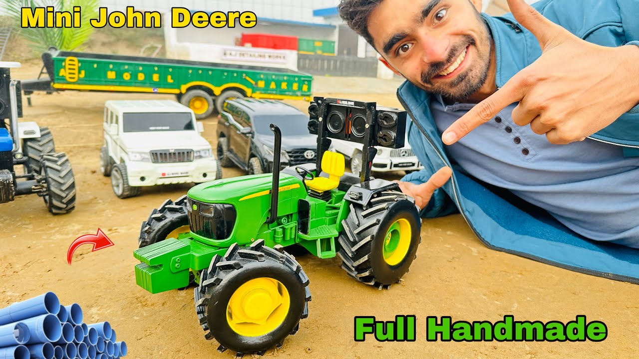 Making a John Deere 5075 Rc tractor using pvc pipe ll How to make John ...