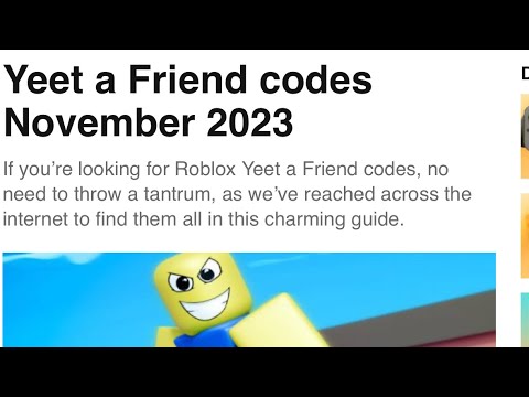 Here are some yeet a friend codes you can use:) - YouTube