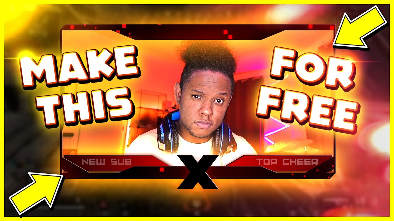 How To Make a Twitch Webcam Overlay/Border for FREE + FREE DOWNLOAD ...