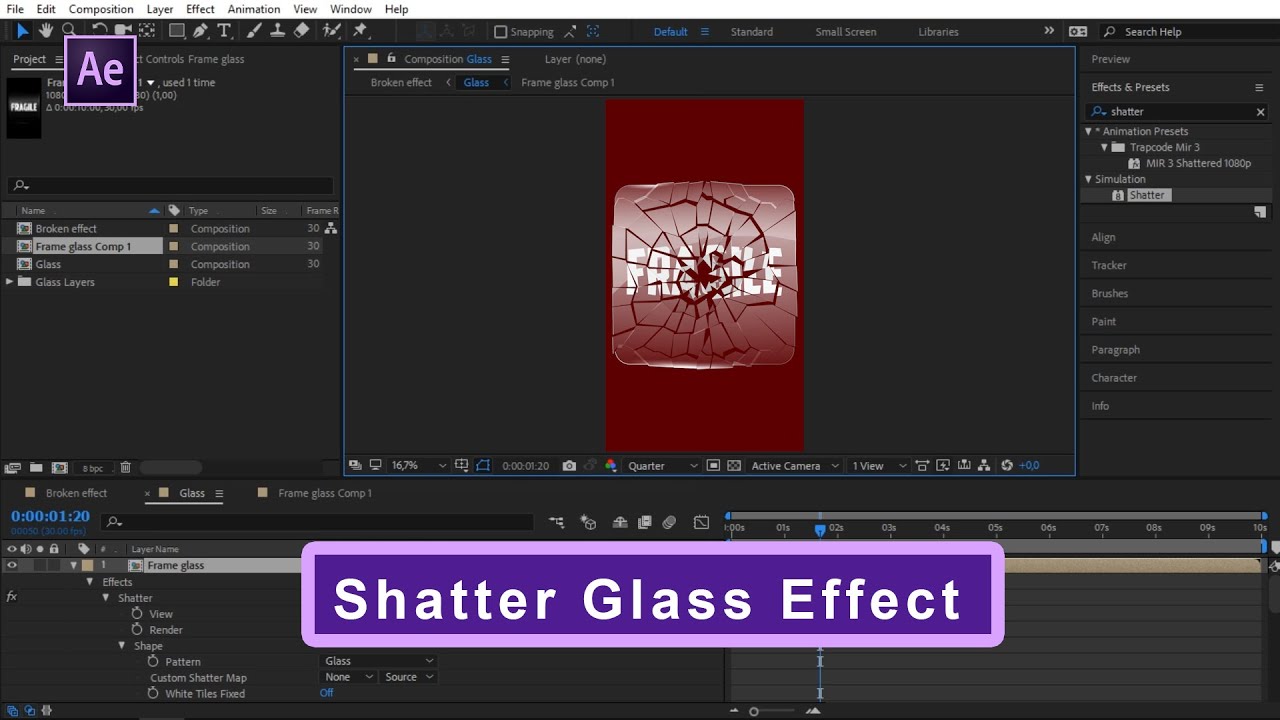 How to Create A Shattered Glass Effect in After Effect - YouTube