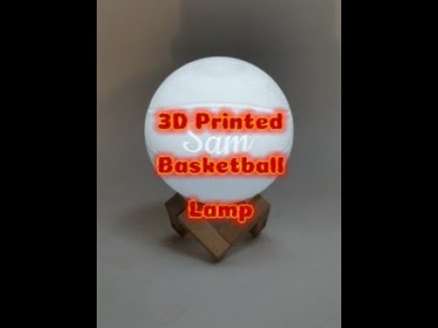3d printed basketball lamp with fusion 360 an prusa XL Timelapse - YouTube