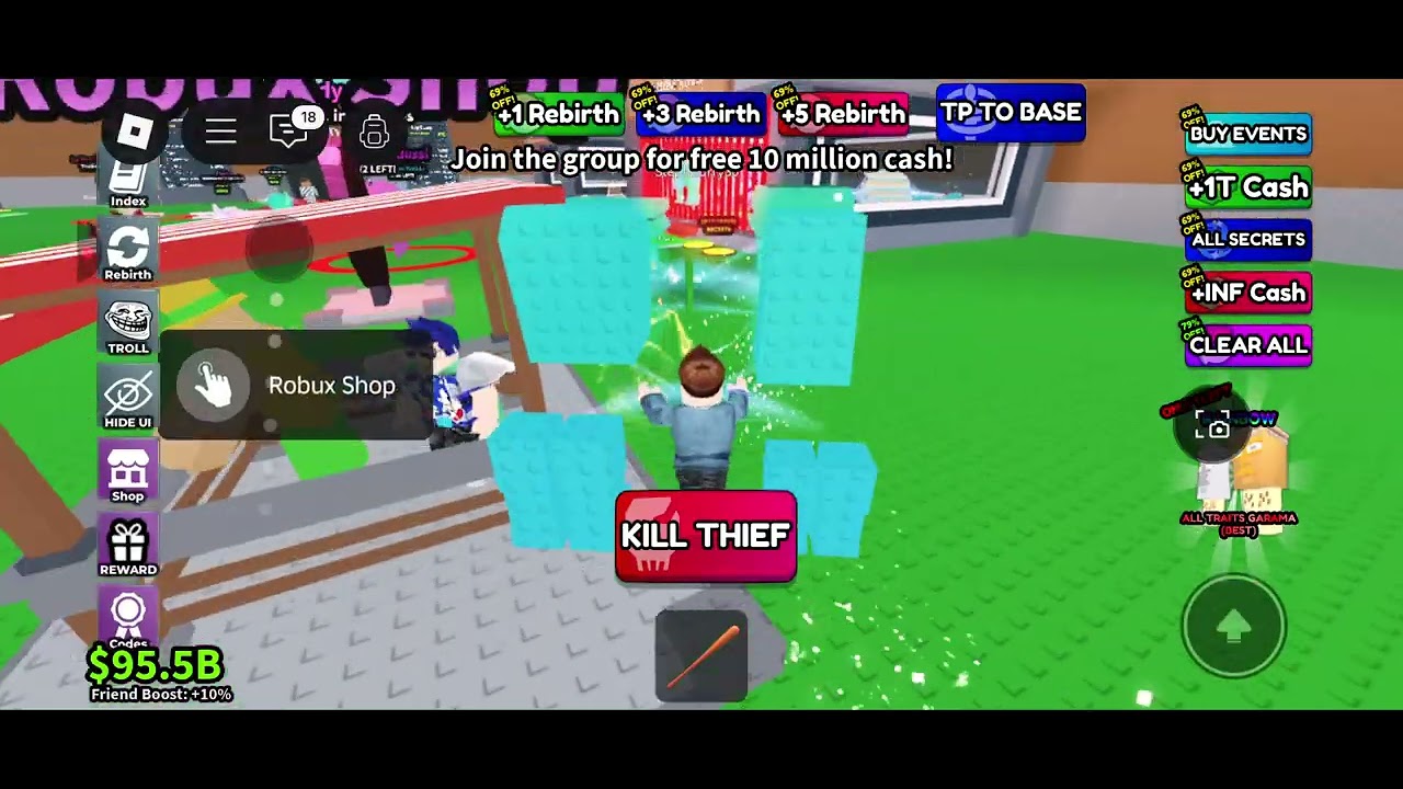 Me and my friend got admin luck in steal a brait - YouTube