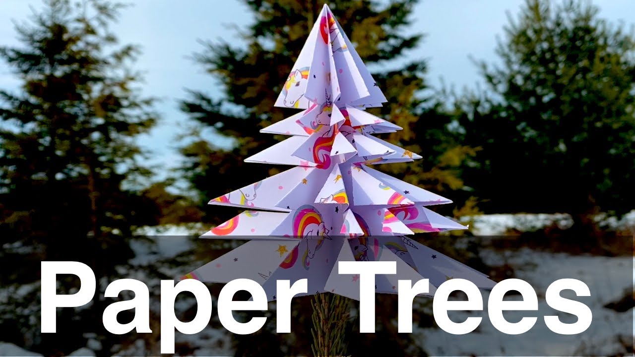 Easy Paper Evergreen Trees - YouTube