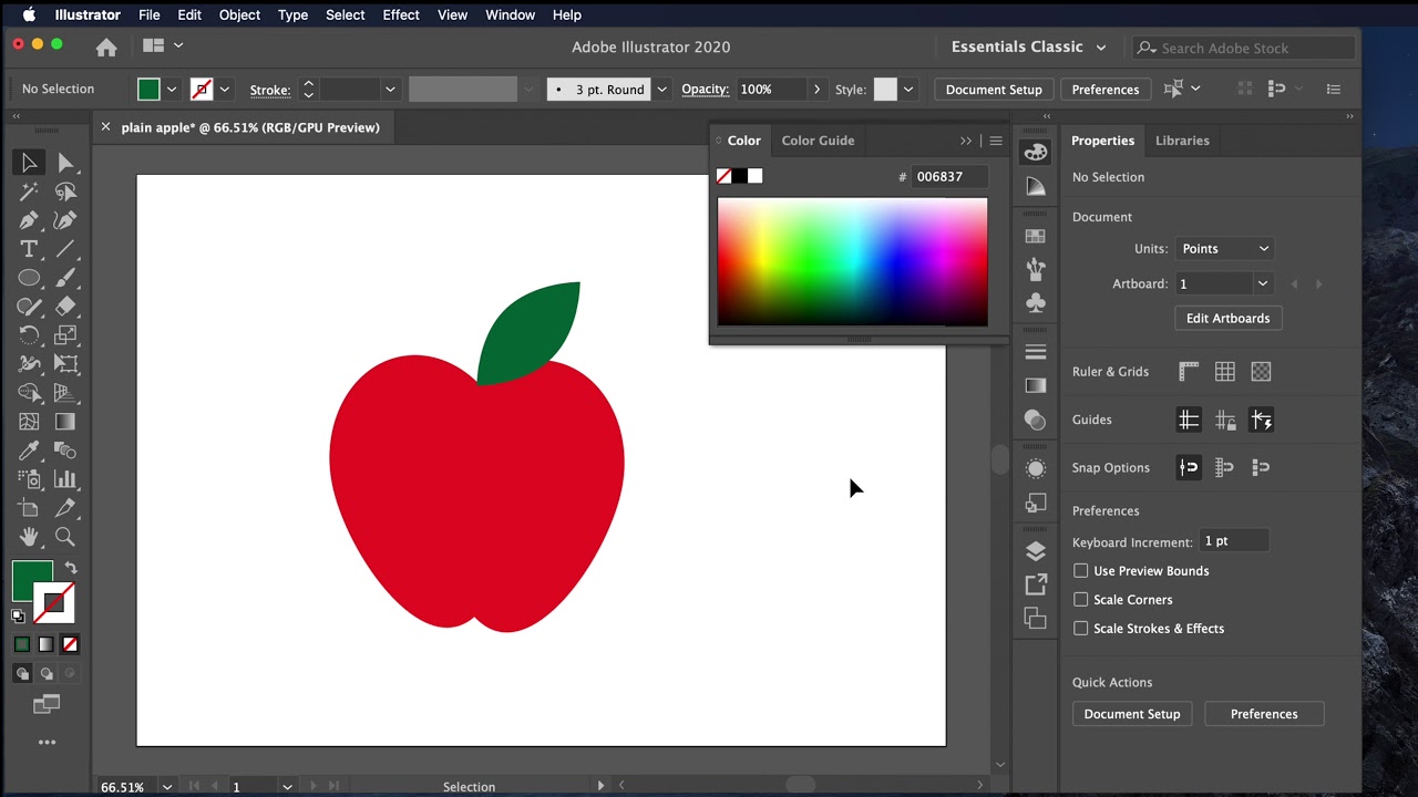 Design flat apple easily - How to draw Apple in Adobe Illustrator ...