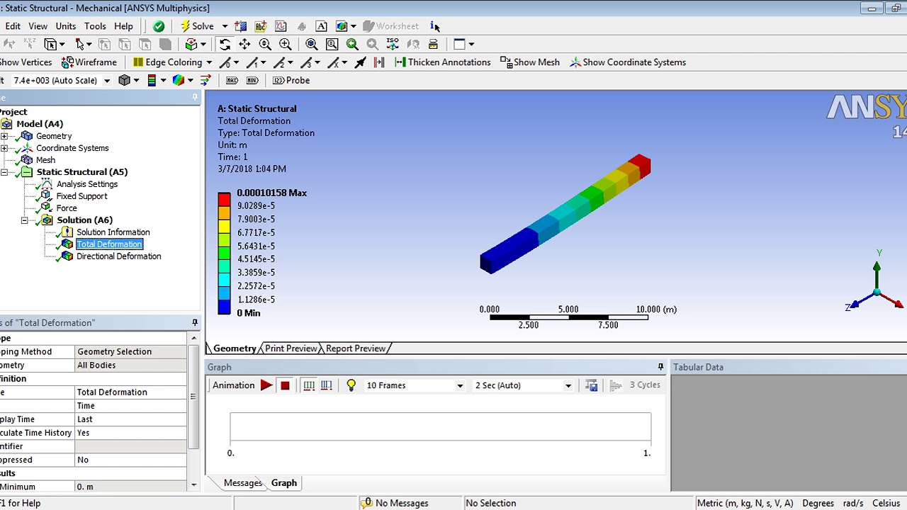 Ansys Workbench Static Structure Rectangle section - YouTube