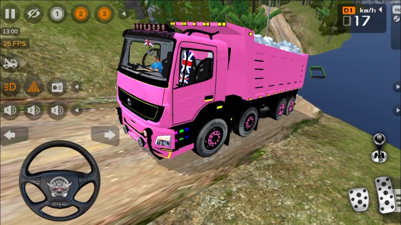 12 Wheeler Stone Transport Heavy Truck Driving In Offroad Mod for Bus ...