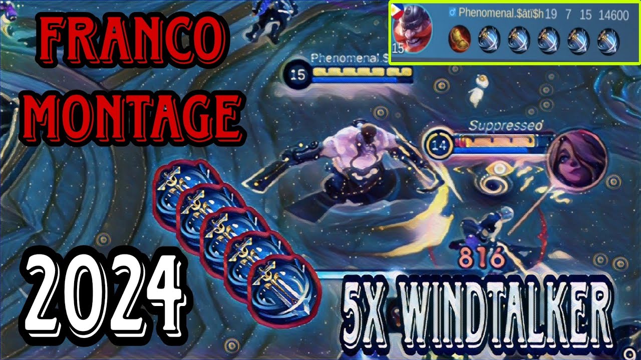 FRANCO TRUE DAMAGE BUILD MONTAGE MOBILE LEGENDS | FRANCO MONTAGE MLBB ...