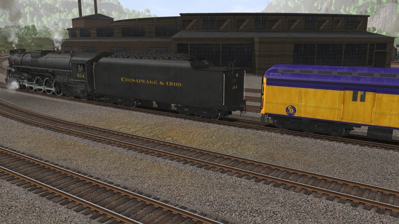 Trainz a New Era: Taking "The Chessie" east and over the mountain - YouTube