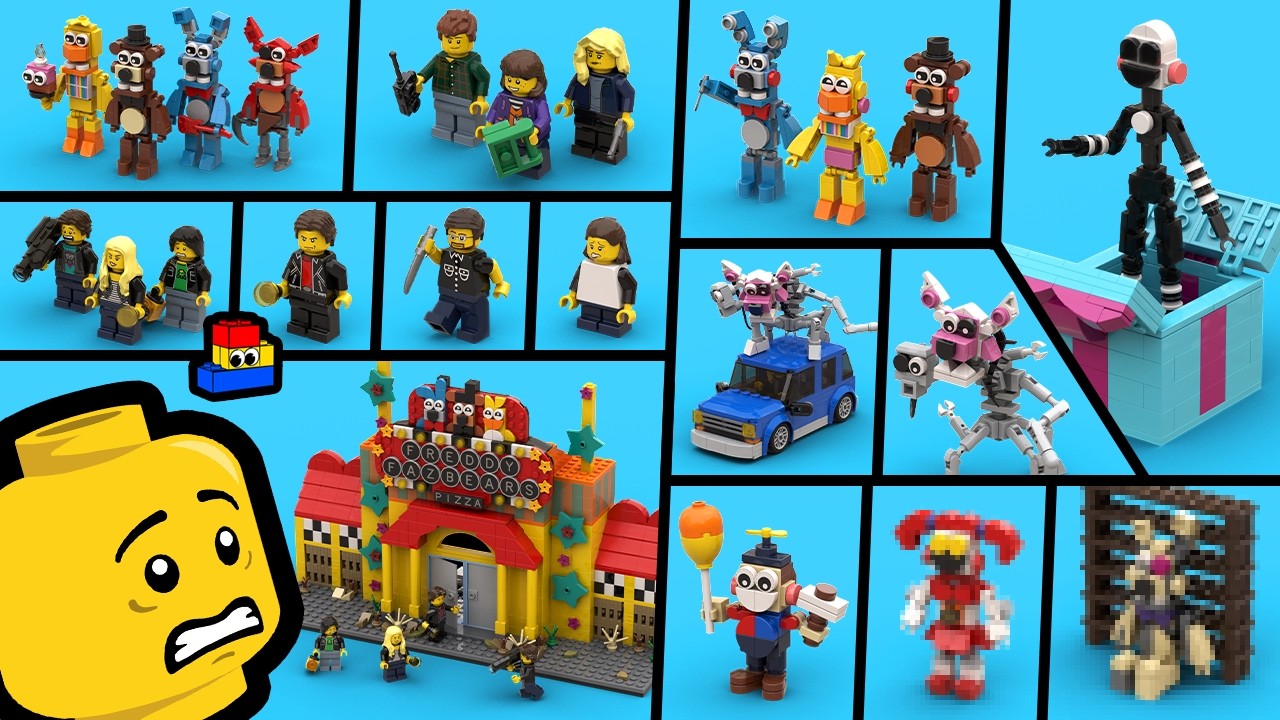 LEGO FNAF 2 Movie: Minifigures and Playsets (Five Nights At Freddy's 2 ...