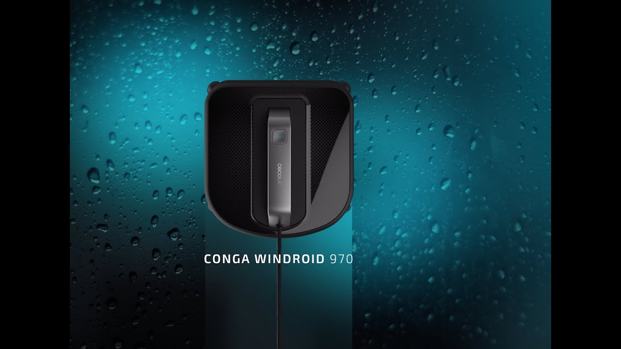 Robot lave-vitres Conga WinDroid 970. - YouTube