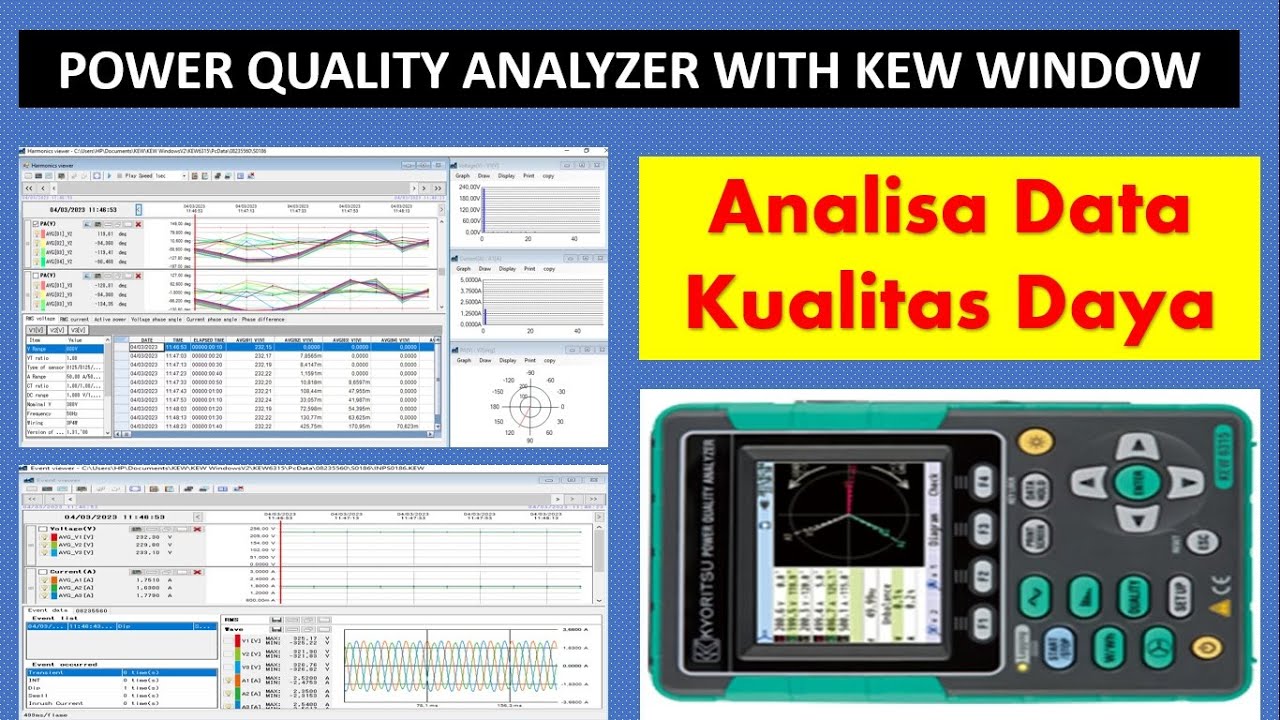 Power Quality Analyzer with Kew Window Cara Mengolah Data Pengukuran ...