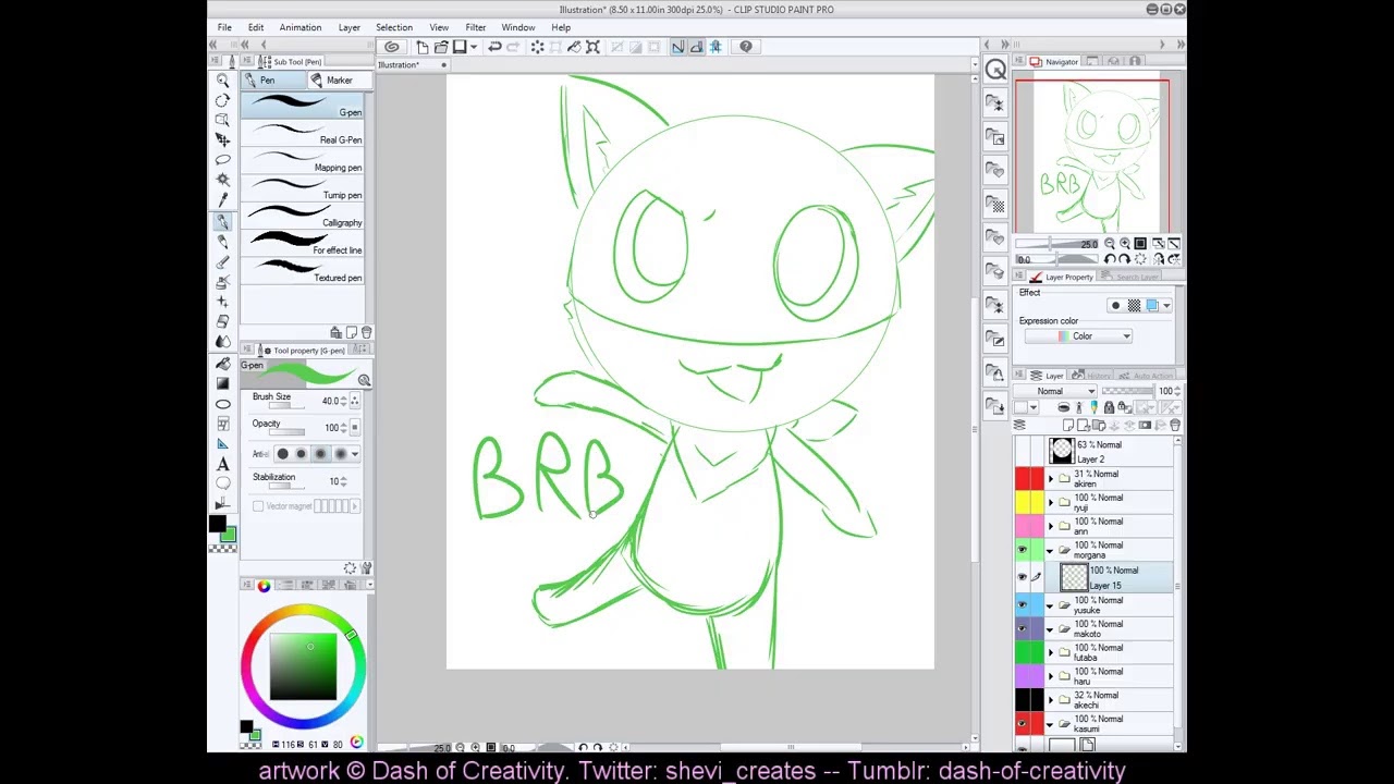 Art Livestream: Persona 5 headshots - YouTube