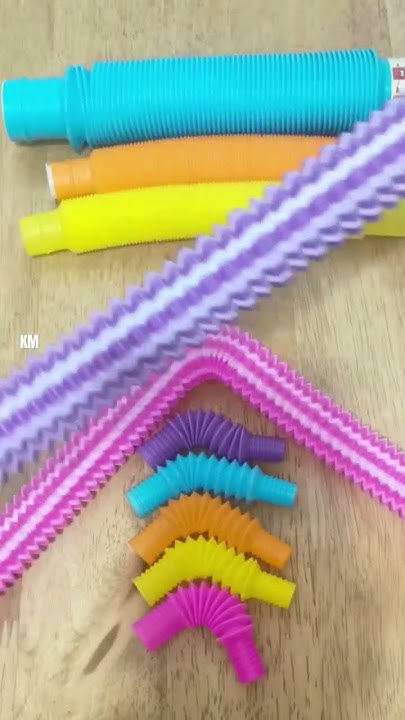 SATISFYING SMALL AND STRIPED POP TUBES!!! #shorts #satisfying # ...