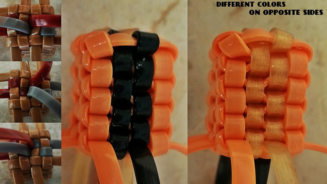 Lanyard Techniques - Different colors on opposite sides - YouTube