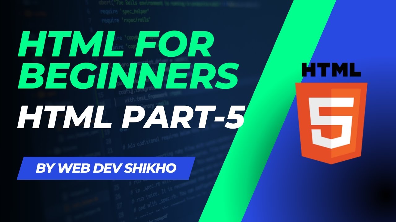 Learn Html Basics In Bangla Part 5 You Ll Be Shocked What Happens Next Html Htmltutorial