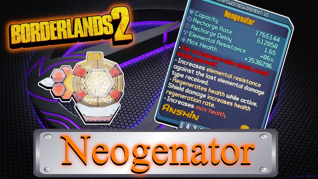 Legendary Item Guide | Neogenator | [Borderlands 2] - YouTube