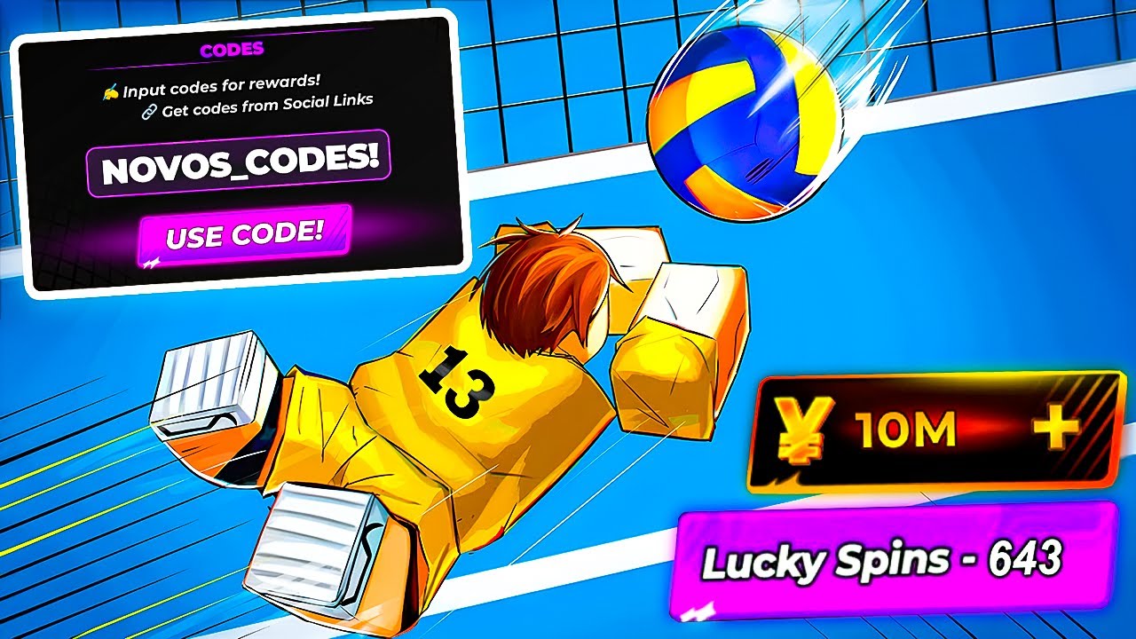 CORRE! 3 NOVOS CÓDIGOS DA ATUALIZAÇÃO DO VOLLEYBALL LEGENDS NO ROBLOX ...