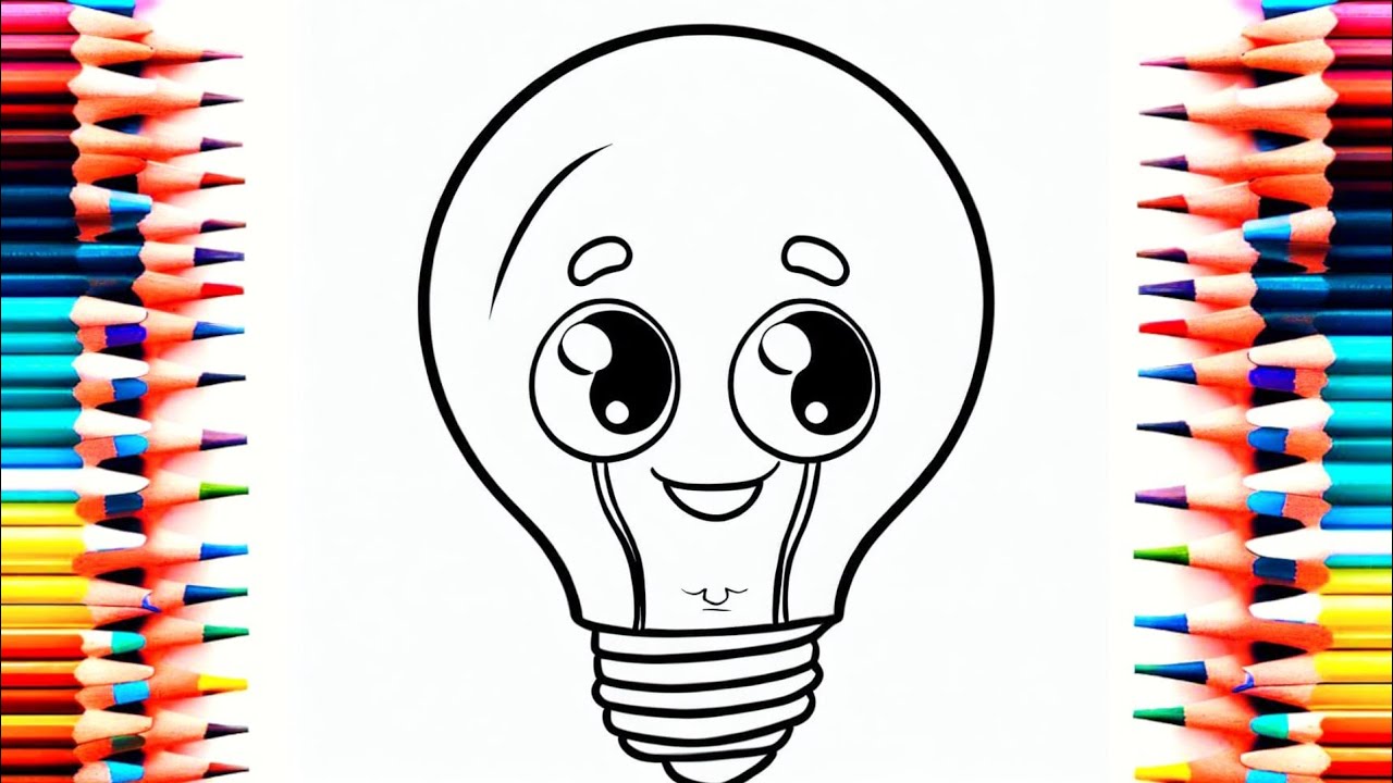 cute led bulb drawing painting colouring and toddlers for kids # ...