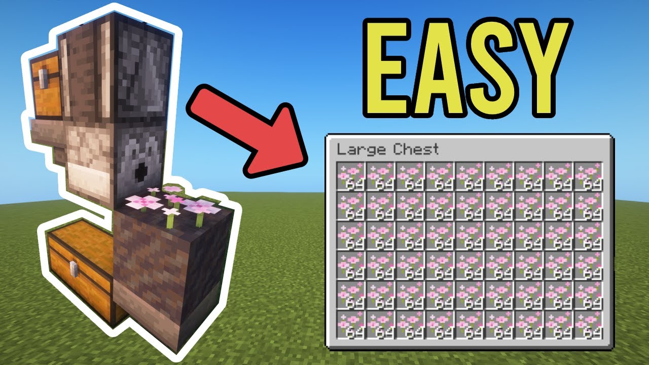 The CHEAPEST Pink Petal Farm Minecraft 1.21 - YouTube