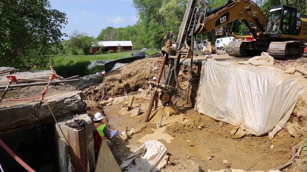 REV Drill Micropiles - YouTube