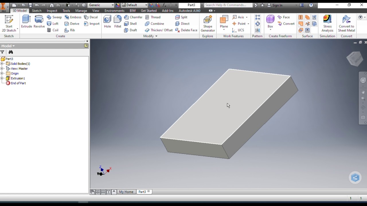 Autodesk Inventor 3D Modeling Basic Training - YouTube