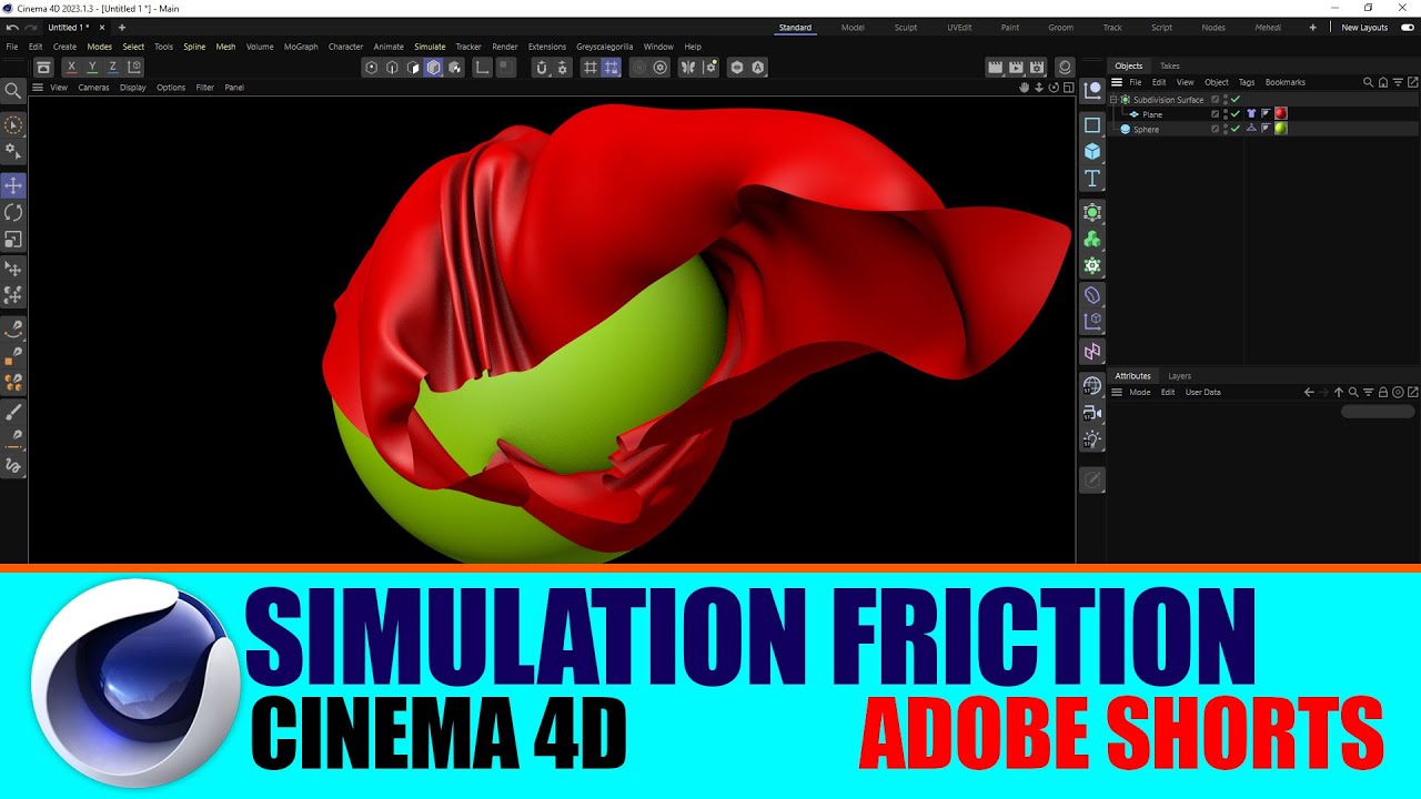Simulation Friction Cinema 4d Adobe Shorts Youtube