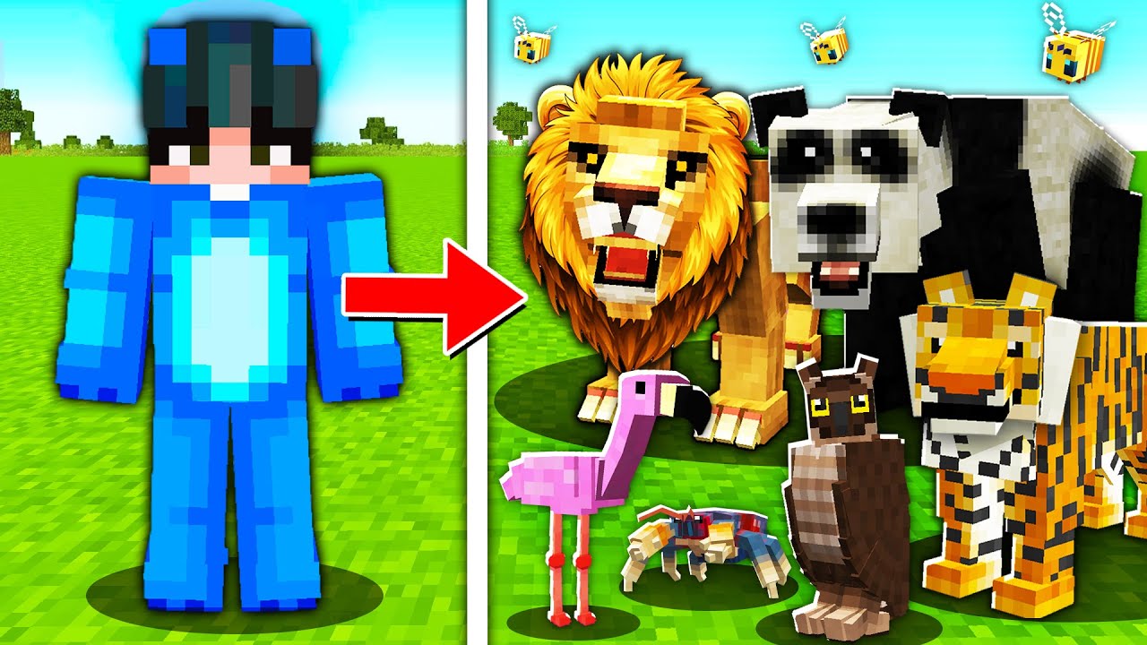 I Pranked My Friends as Secret Animals in Minecraft! - YouTube