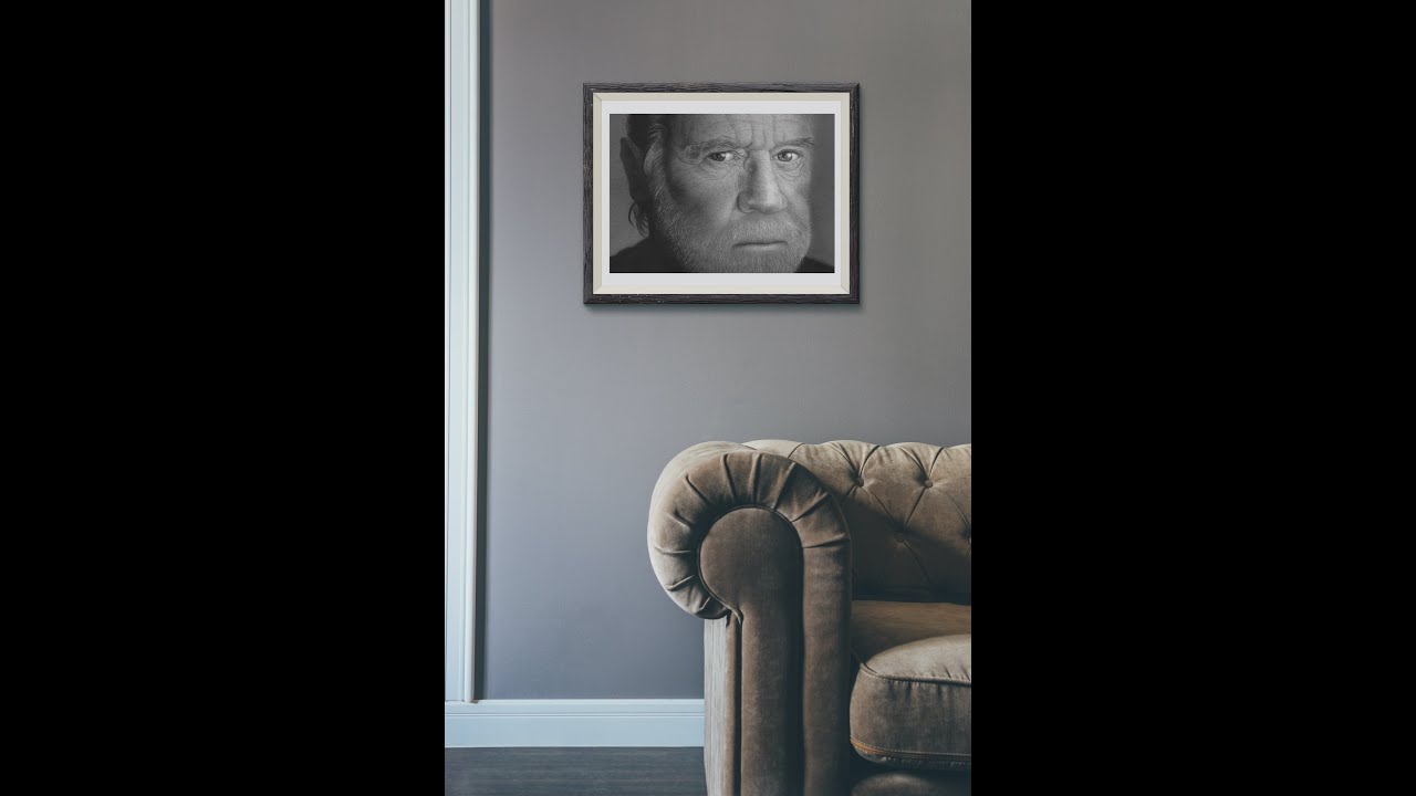 Hyperrealistic Drawing of George Carlin - YouTube