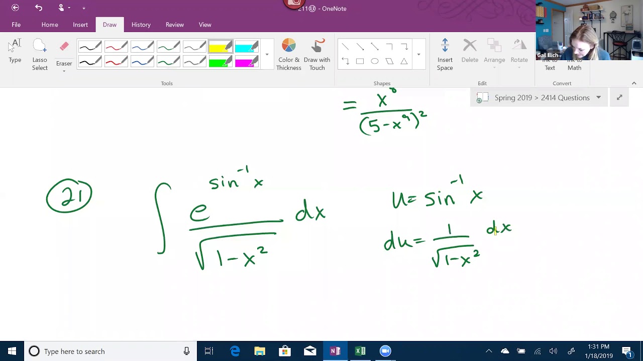 Calculus 1 Review u substitution question 21 - YouTube