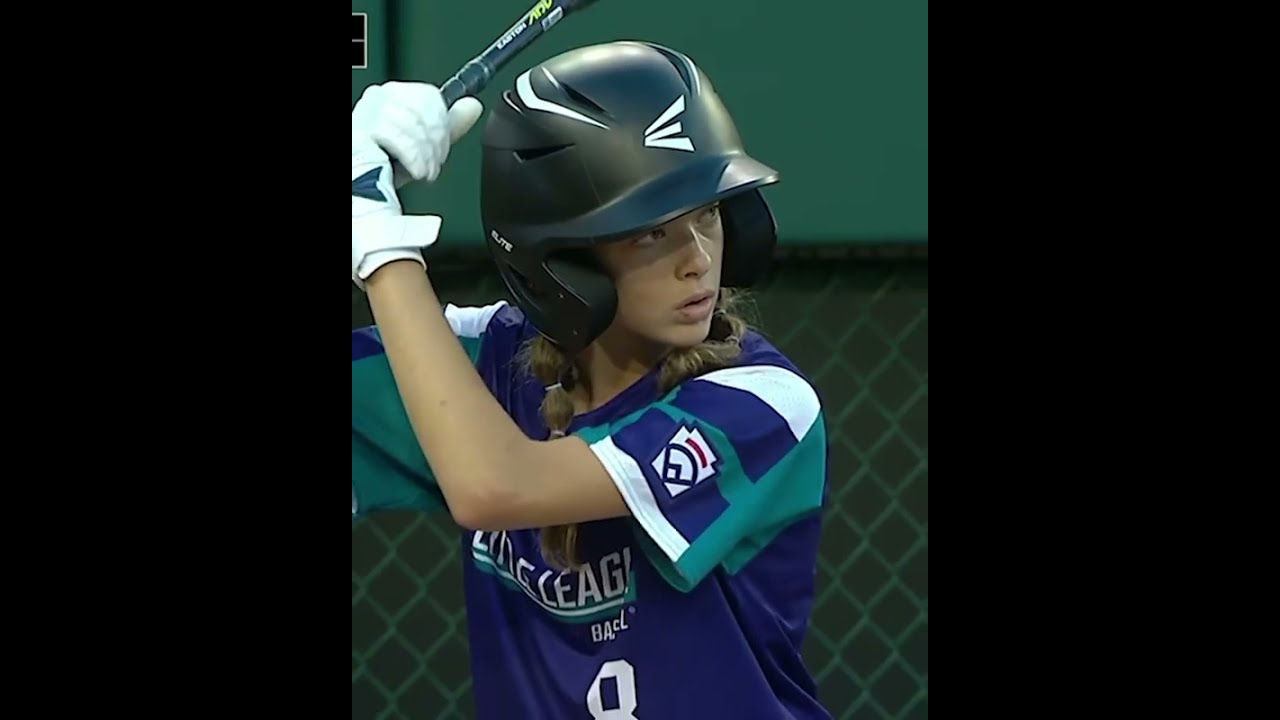 Ella bruning becomes the 7th girl to get a hit in little league World ...