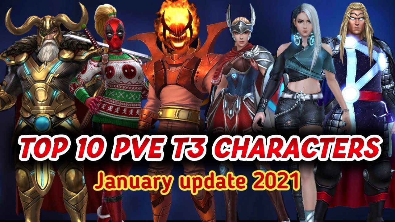 TOP 10 PVE T3 CHARACTERS Marvel Future Fight | January Update 2021 ...