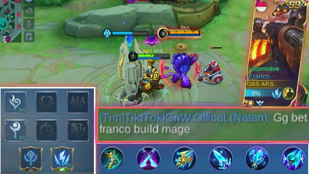 TUTORIAL DAN BUILD FRANCO MAGE - MOBILE LEGENDS - YouTube