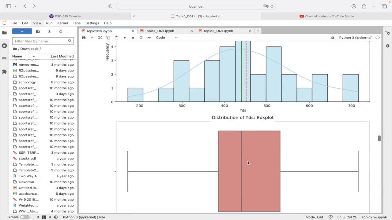 Topic 2 - Descriptive Statistics in Python - YouTube
