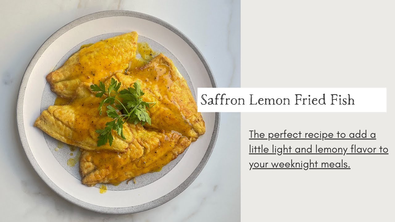 Saffron Lemon Fried Fish | Cooking with Zahra - YouTube