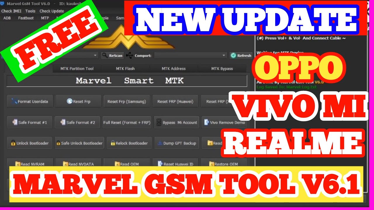 New Update Marvel Gsm Tool V6.1 || Qaulcomm Mtk Full Support Tool - YouTube