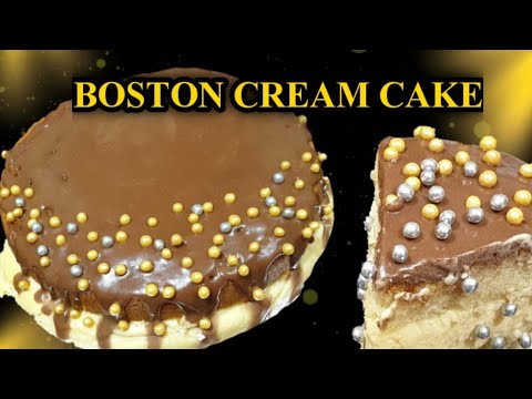 Boston Cream Cake / homemade Boston cream cake - YouTube