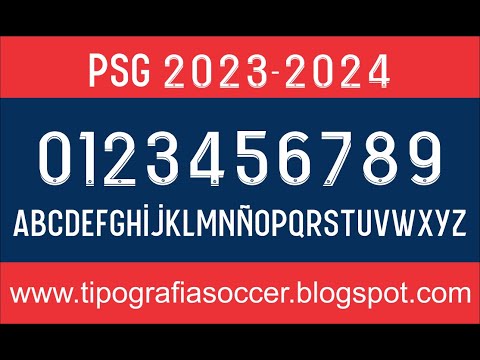 Tipografía PSG 23-24 FREE DOWNLOAD - YouTube