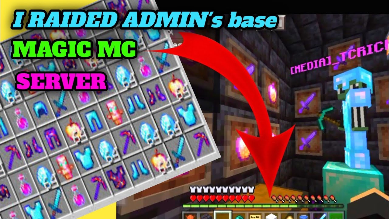 I RAIDED ADMIN's base in Magic mc server #magicmc #lifesteal @krishytgaming6693 @TC_RICK_BOY ...