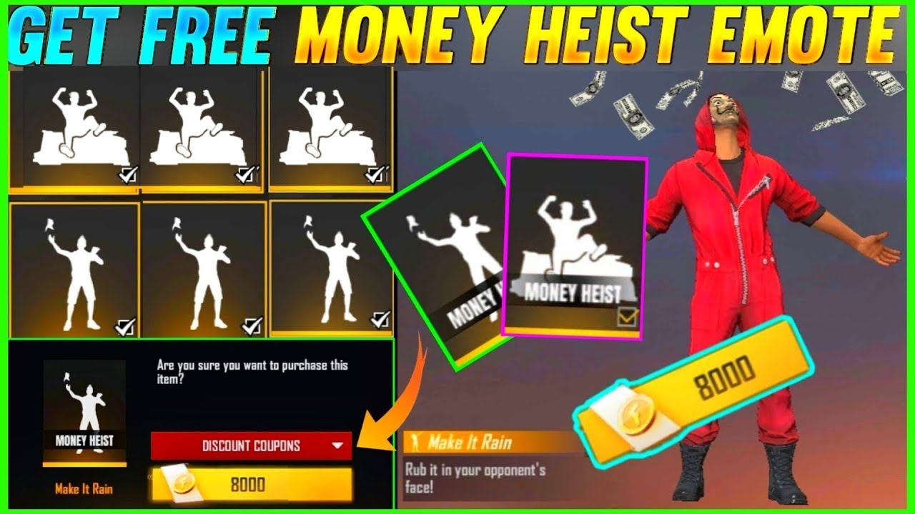 How To Get Money Heist Emotes In free Fire | Money Heist Event In Free ...