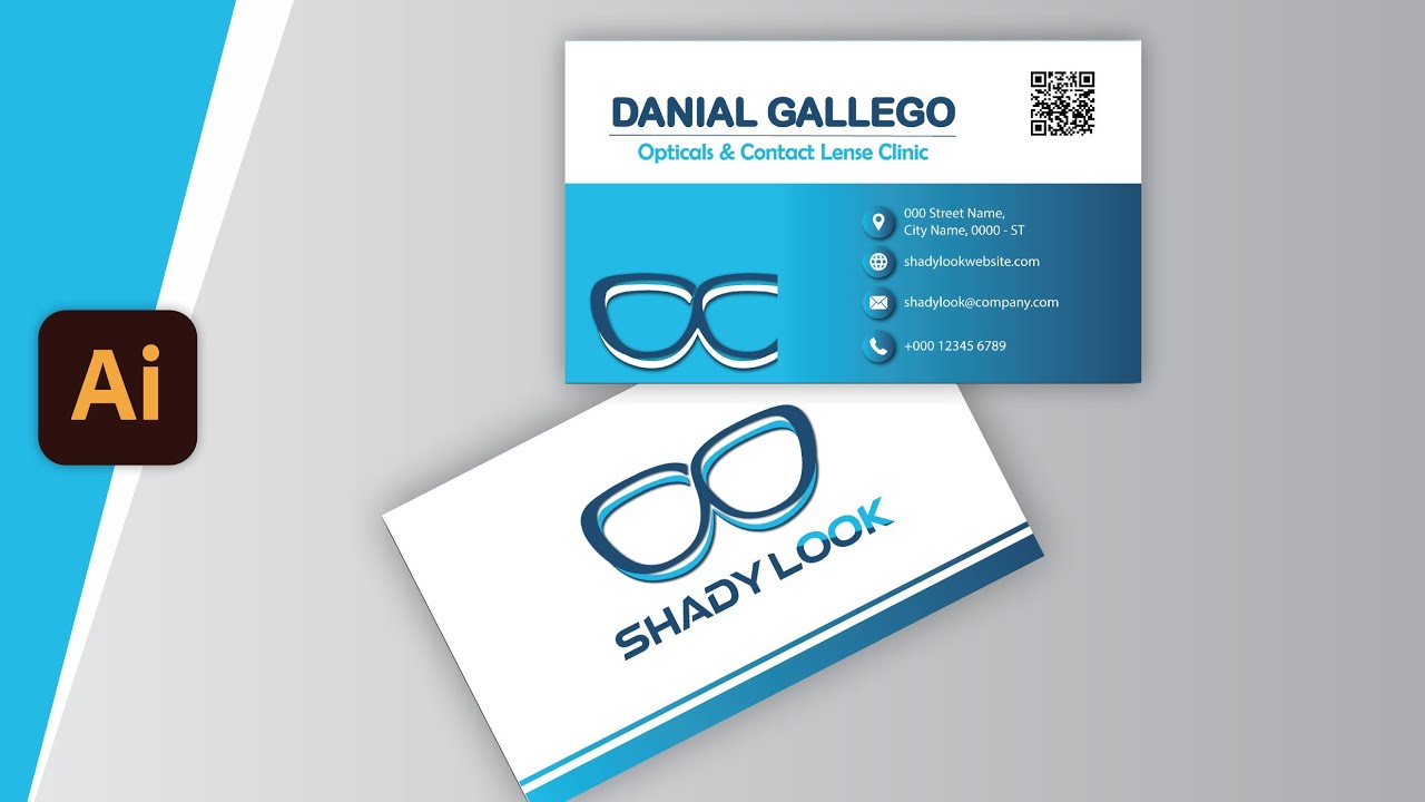 Visiting Card in Adobe Illustrator Tutorial #visitingcard #graphics # ...