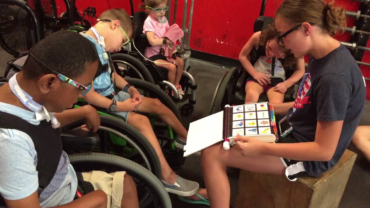 Madi modeling PODD for her siblings. - YouTube