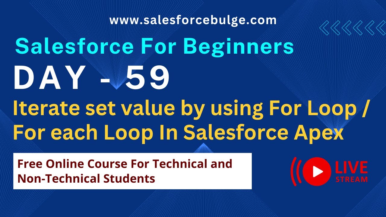 Iterate Set Value By Using For Loop For Each Loop In Salesforce Apex 8885