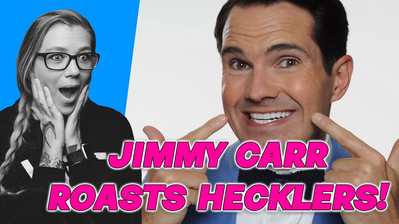 AMERICAN REACTS TO JIMMY CARR ROASTS HECKLERS | LADY RAE | AMANDA RAE ...