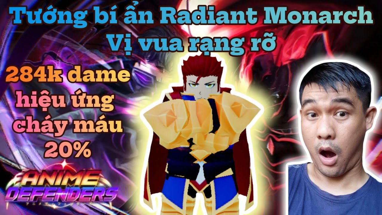 Trải nghiệm tướng Radiant Monarch-Vị vua rạng rỡ trong game anime ...