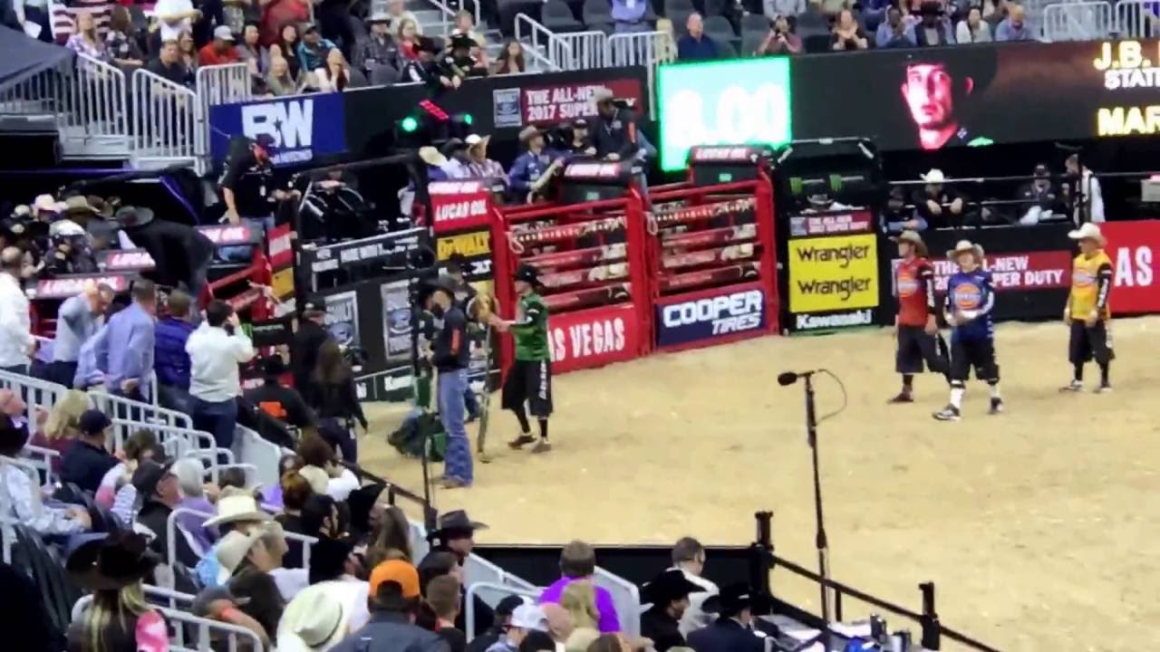 Professional Bull Riders World Finals. Thursday night 2017 . JB Mauney ...