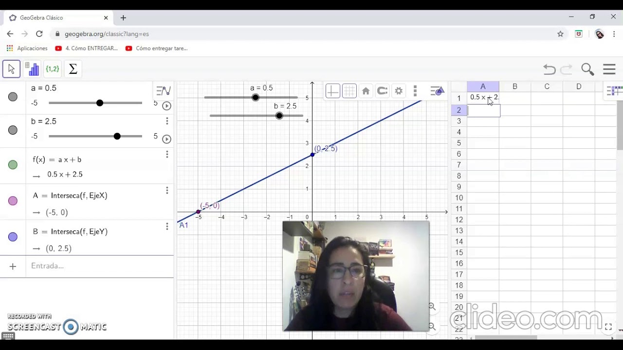 Graficar una función con geogebra - YouTube