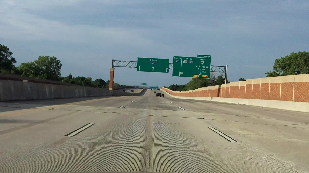 Interstate 41 (Exits 170 to 161) southbound - YouTube