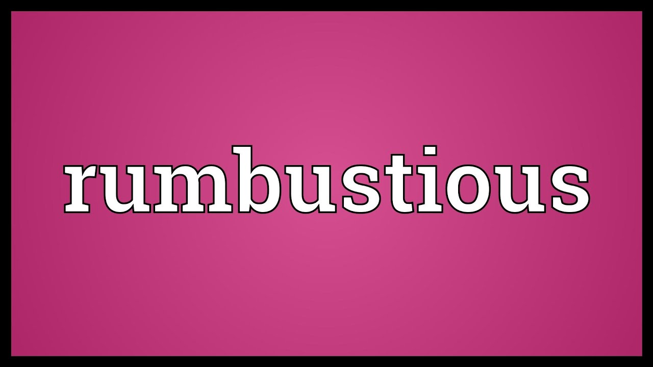 Rumbustious Meaning - YouTube